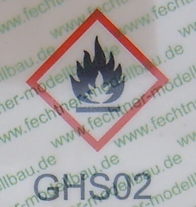 printed dangerous goods labels (WDC scale) GHS02 according to | 7231
