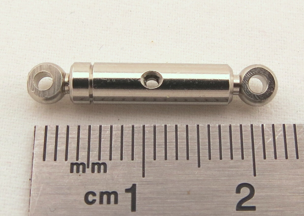 Spanschroef M2 (aluminium), met tegengestelde schroefdraad. Totale ...