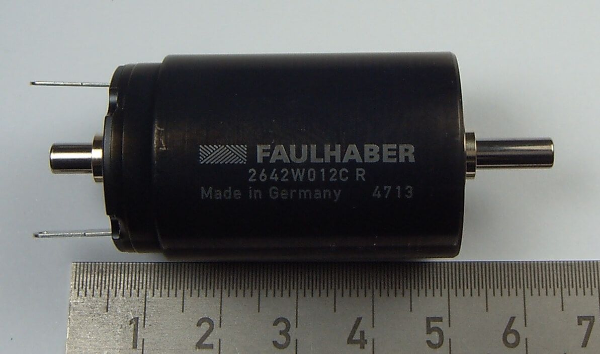 1x DC small motor 12V 2642W012CR from Faulhaber. Nominal voltage | 8328