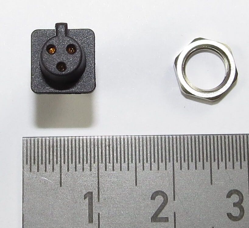 1 x 3-pin miniature plug connection. Installation socket | 9029