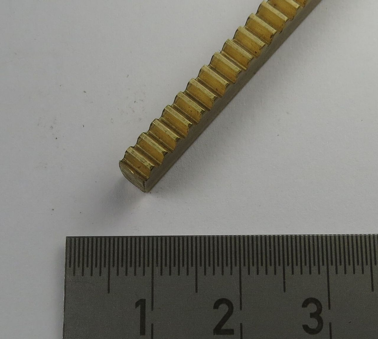 Messing-Zahnstange Ms58, Modul 1,0 Zahnbreite 10mm Höhe | 8802