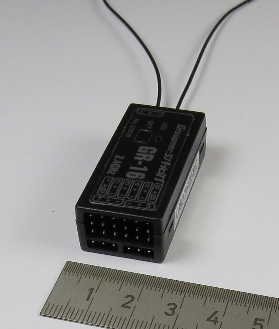 Graupner HOTT GR-16 Récepteur 8 canaux 2,4 GHz, Graupner | 8486