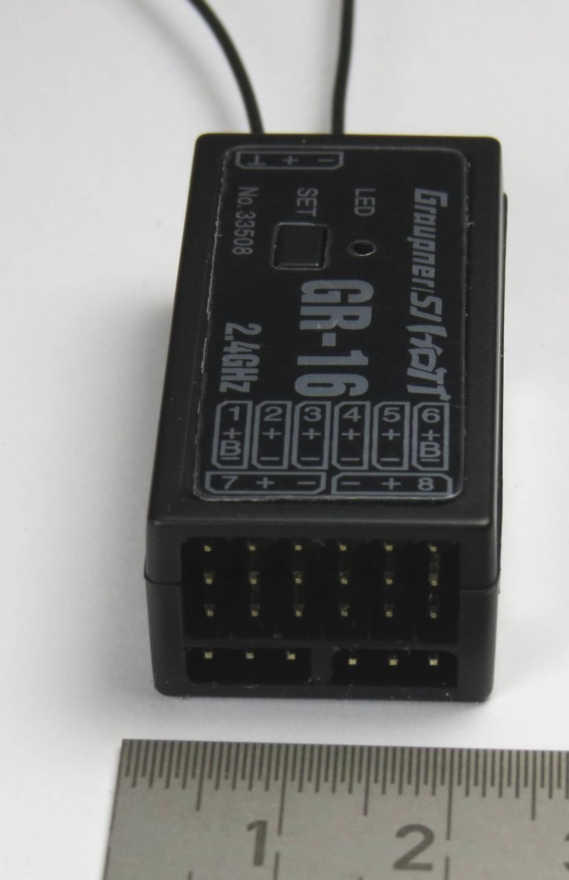 Graupner HOTT GR-16 Récepteur 8 canaux 2,4 GHz, Graupner | 8486